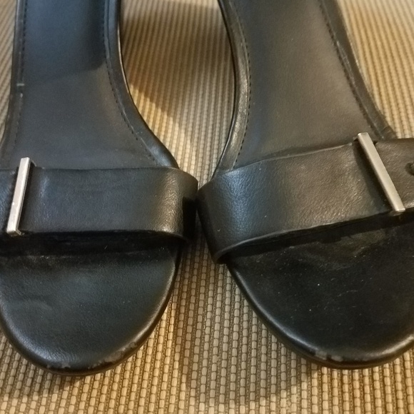 Merona | Shoes | Merona Black Wedge Heel Sandals | Poshmark